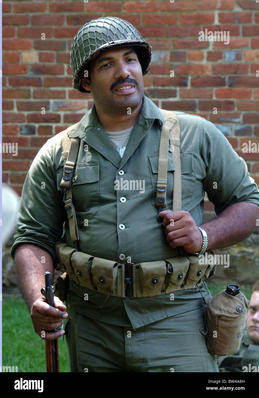 Man dressed as a GI soldier in reenactment of WWII in Glendale, md ...