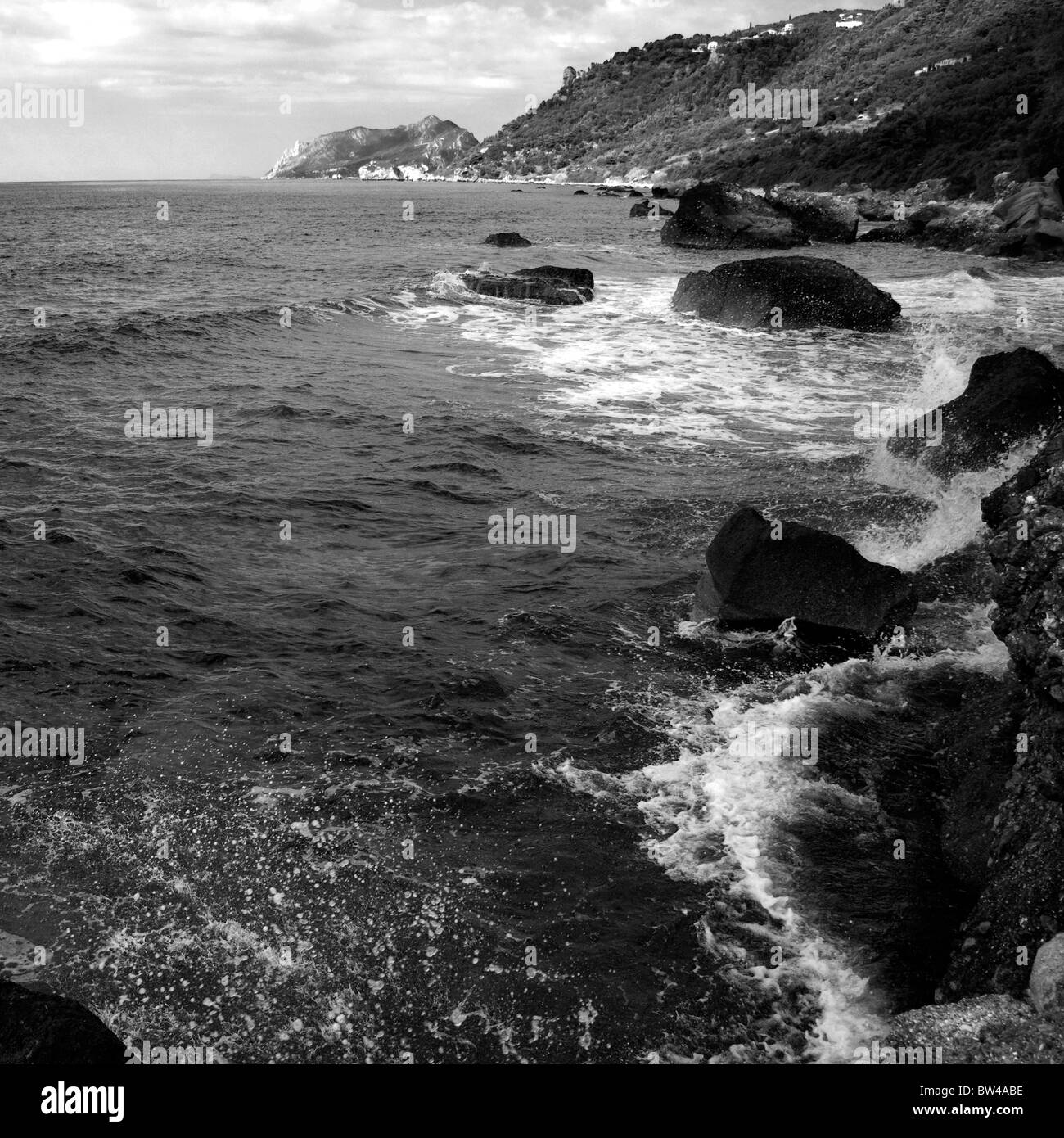 Coastline rocks Black and White Stock Photos & Images - Alamy