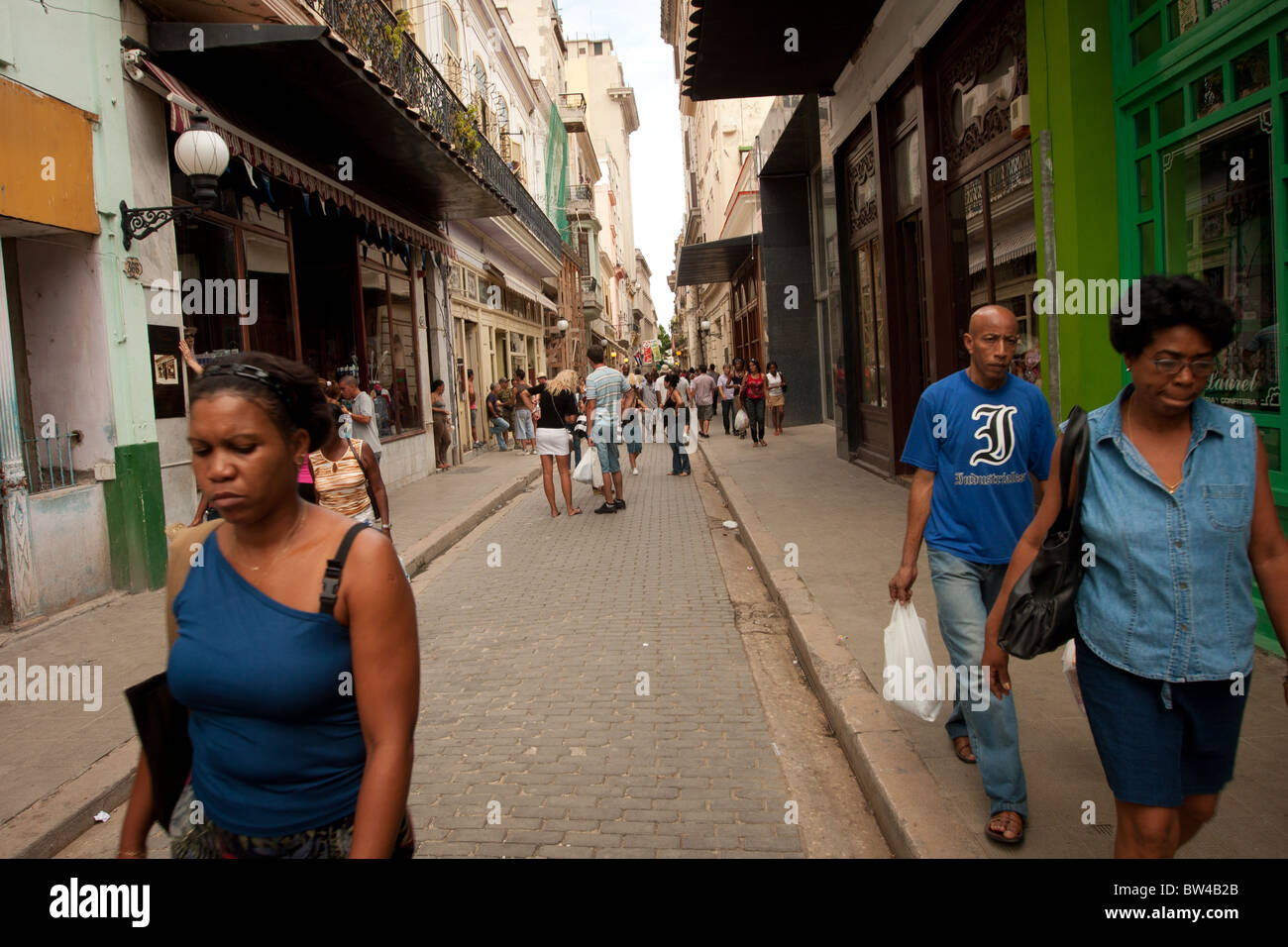 One of streets of Habana, Cuba Stock Photo - Alamy