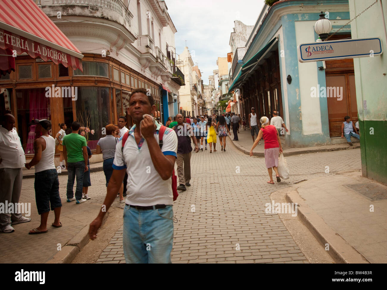 One of streets of Habana, Cuba Stock Photo - Alamy