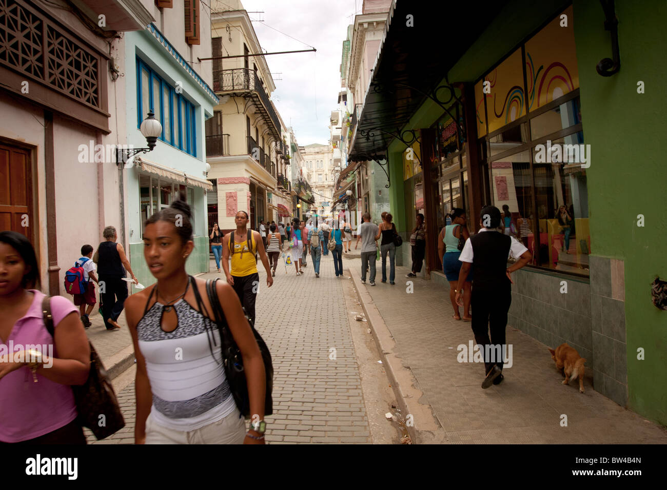 One of streets of Habana, Cuba Stock Photo - Alamy