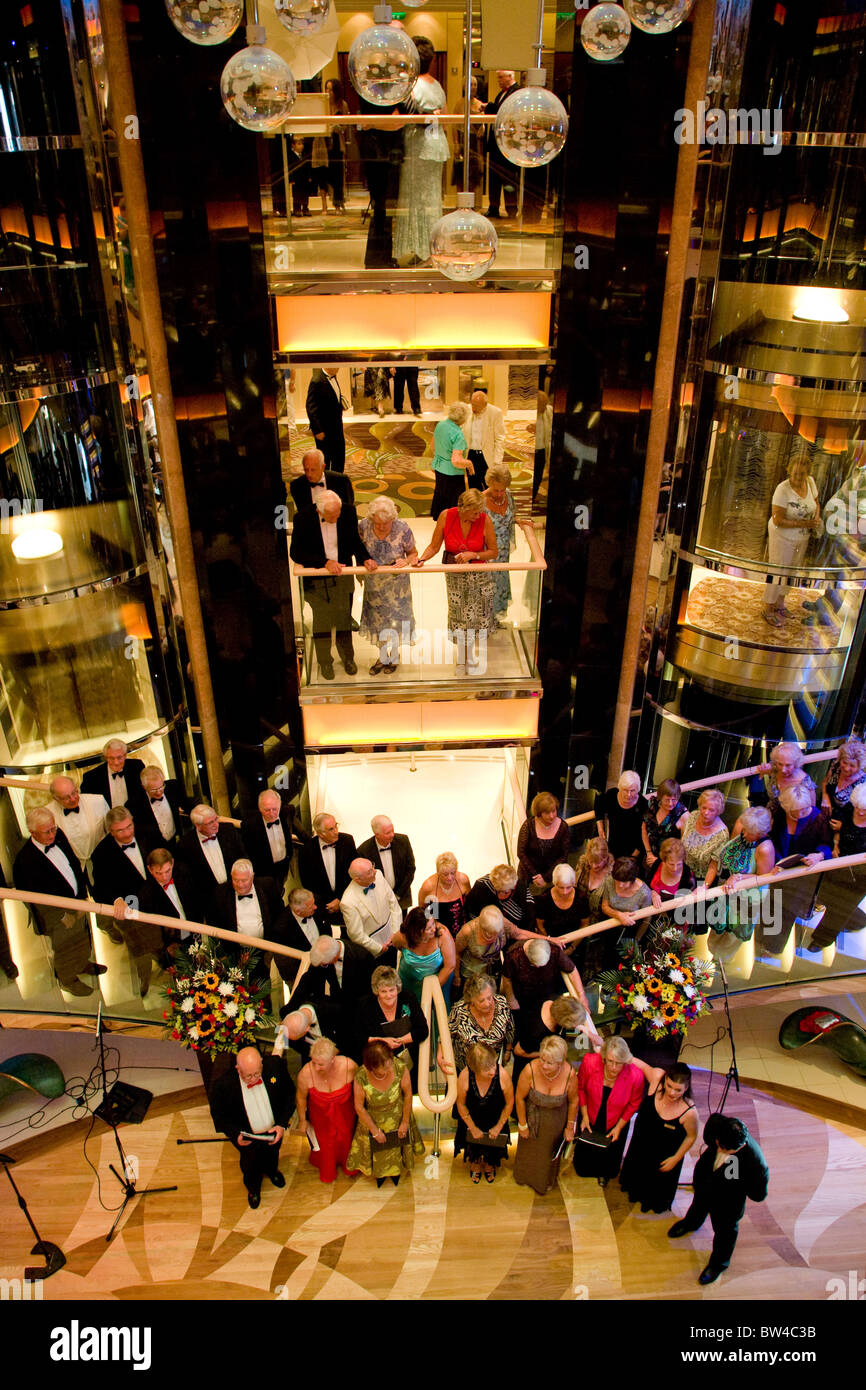 Azura Cruise ship atrium staircase stair well Stock Photo - Alamy
