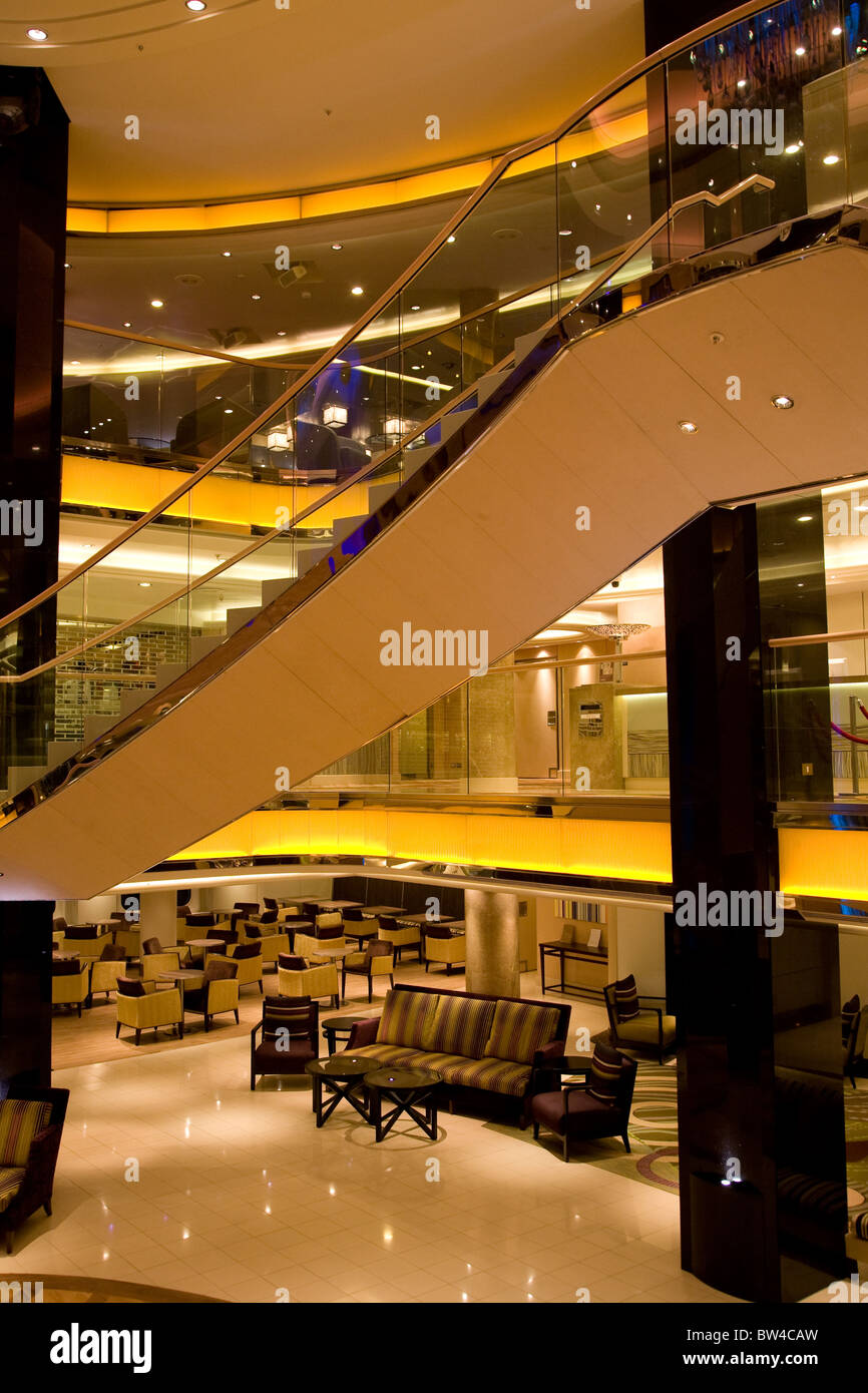 Azura Cruise ship atrium staircase stair well Stock Photo - Alamy