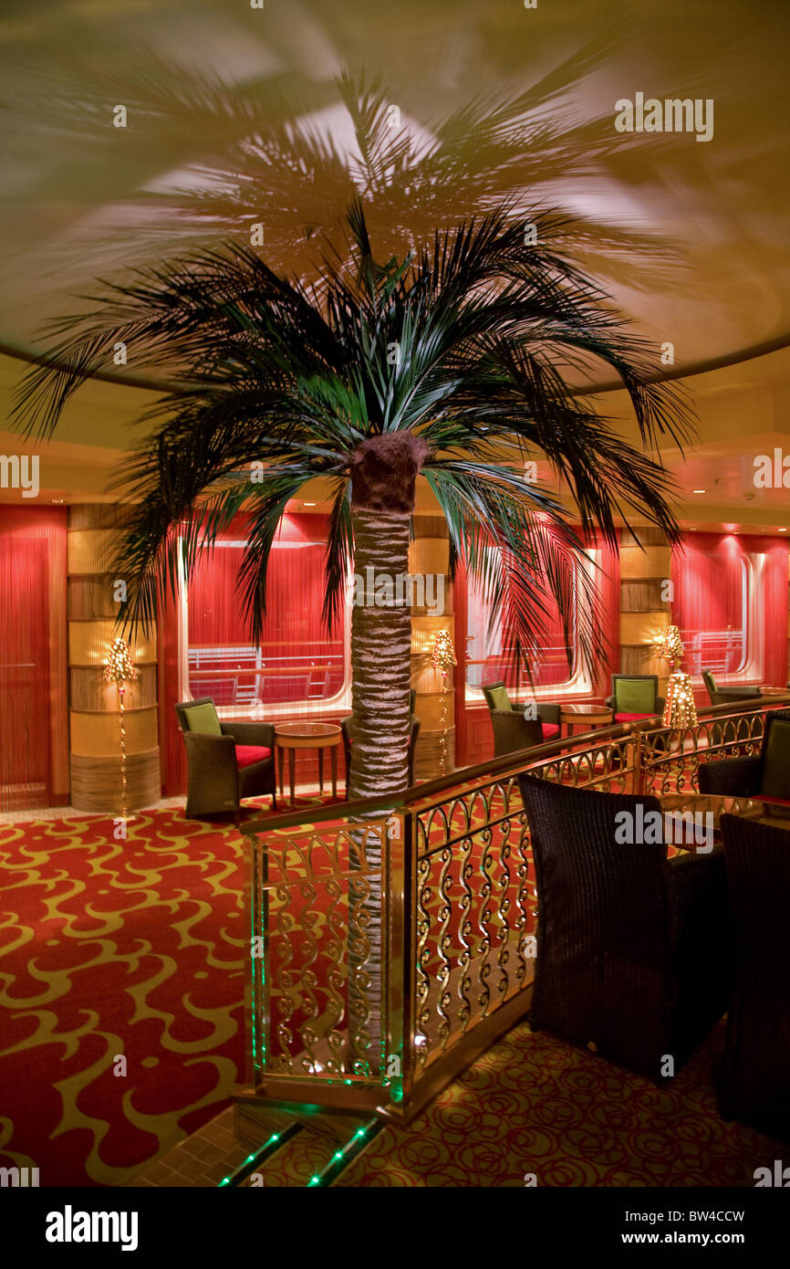 Cruise Ship Azura bars and reastaurant seating Stock Photo - Alamy
