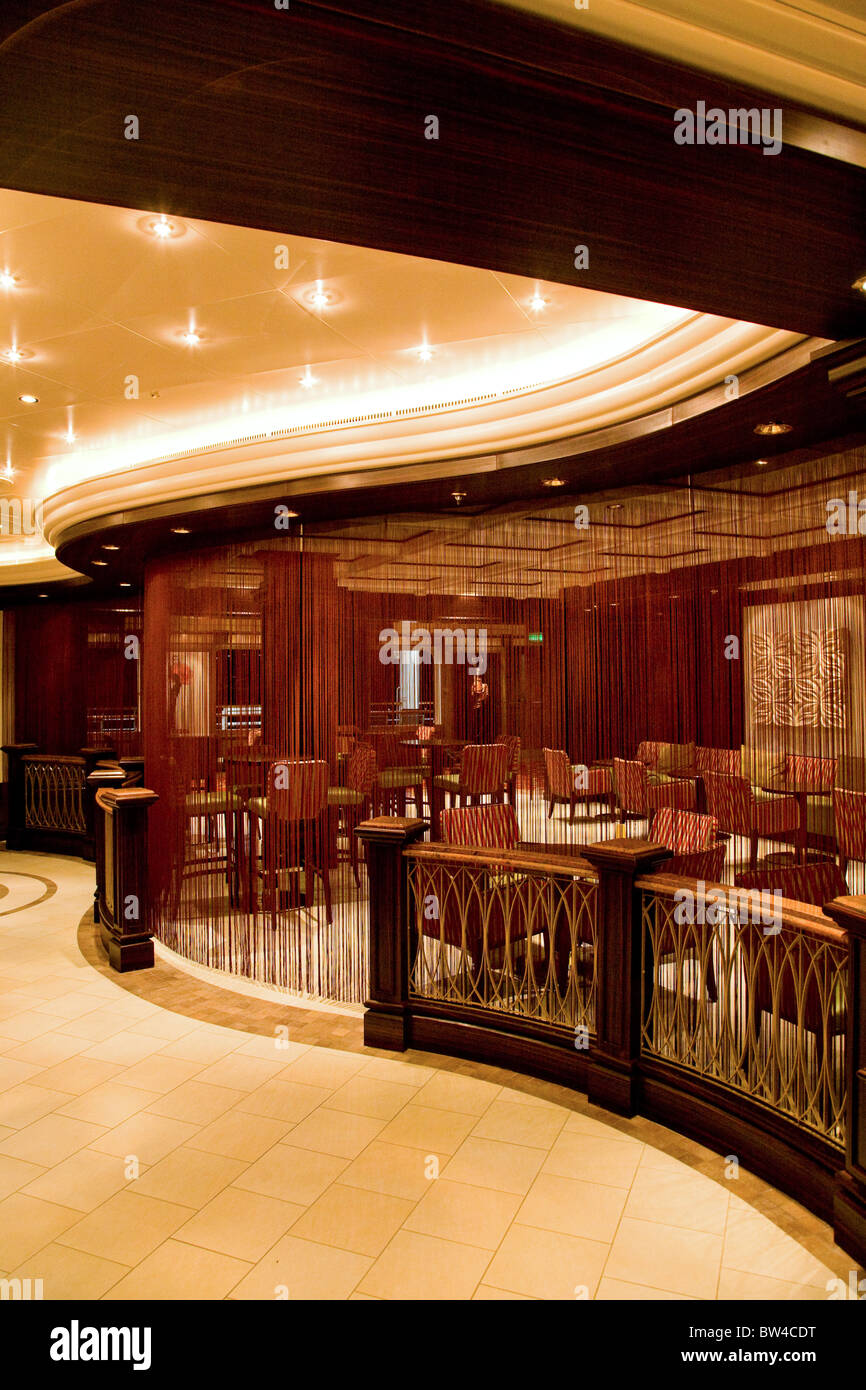 Cruise Ship Azura bars and reastaurant seating Stock Photo - Alamy
