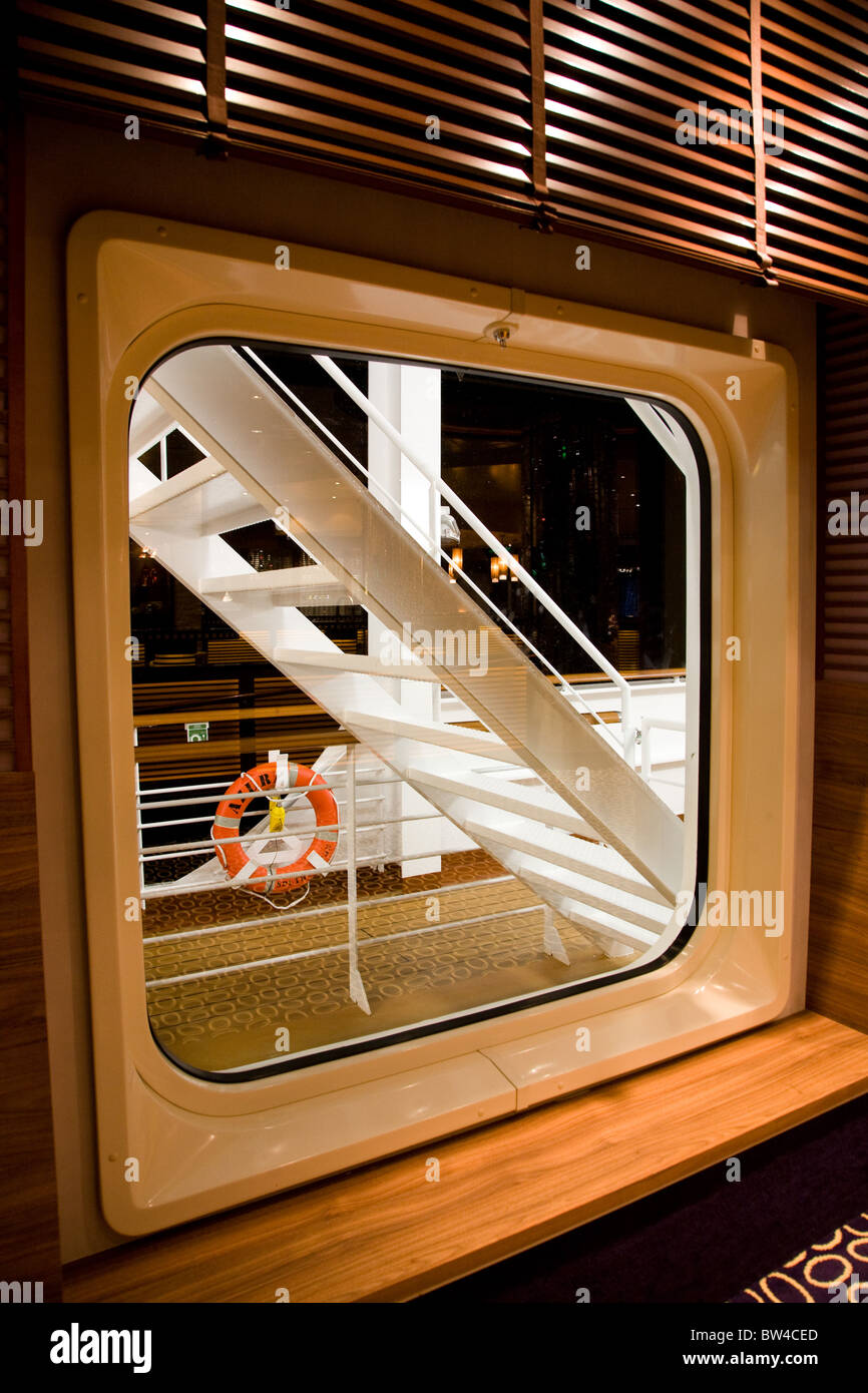 Cruise Ship Azura bars and reastaurant seating Stock Photo - Alamy