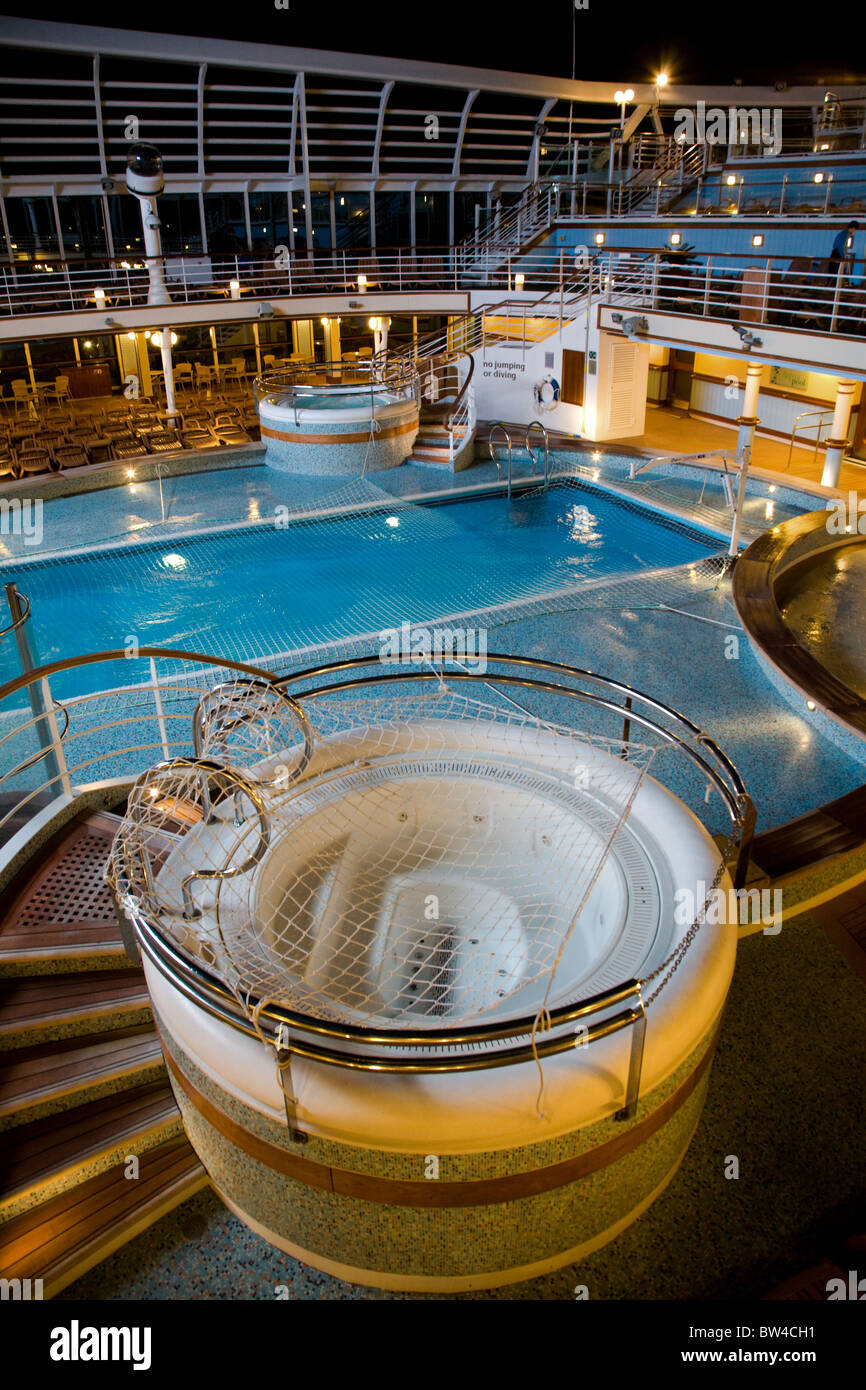 Azura swimming pool at night Stock Photo - Alamy