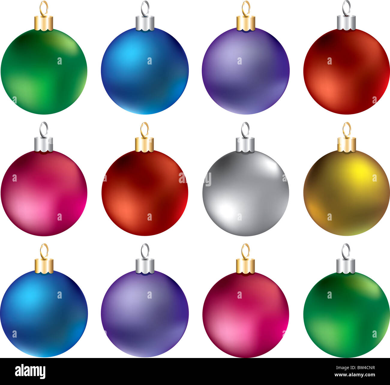 Vector Illustration of Ornament Set 2 isolated. Twelve different ...