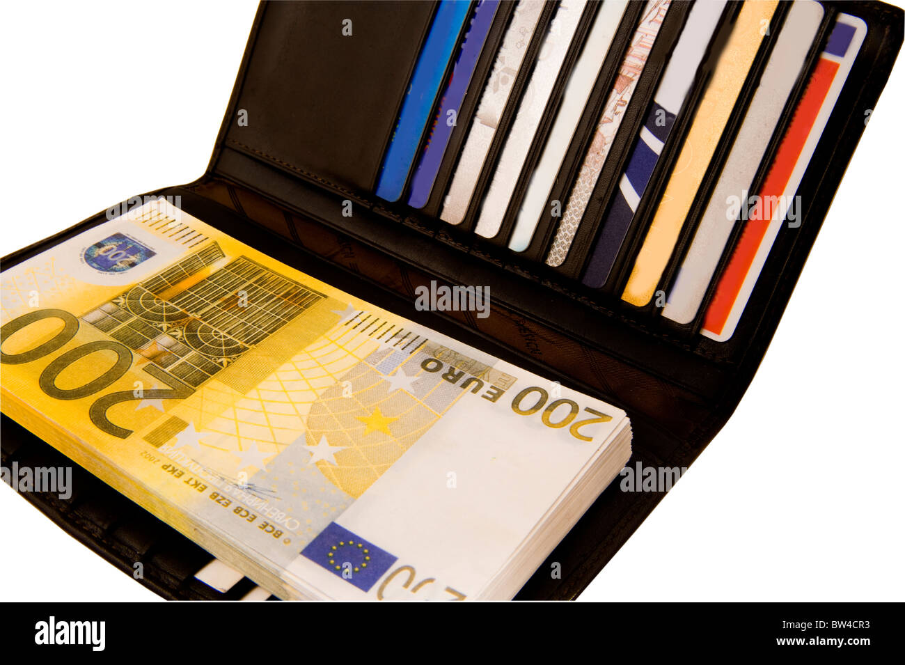 Wallet with euro Stock Photo - Alamy