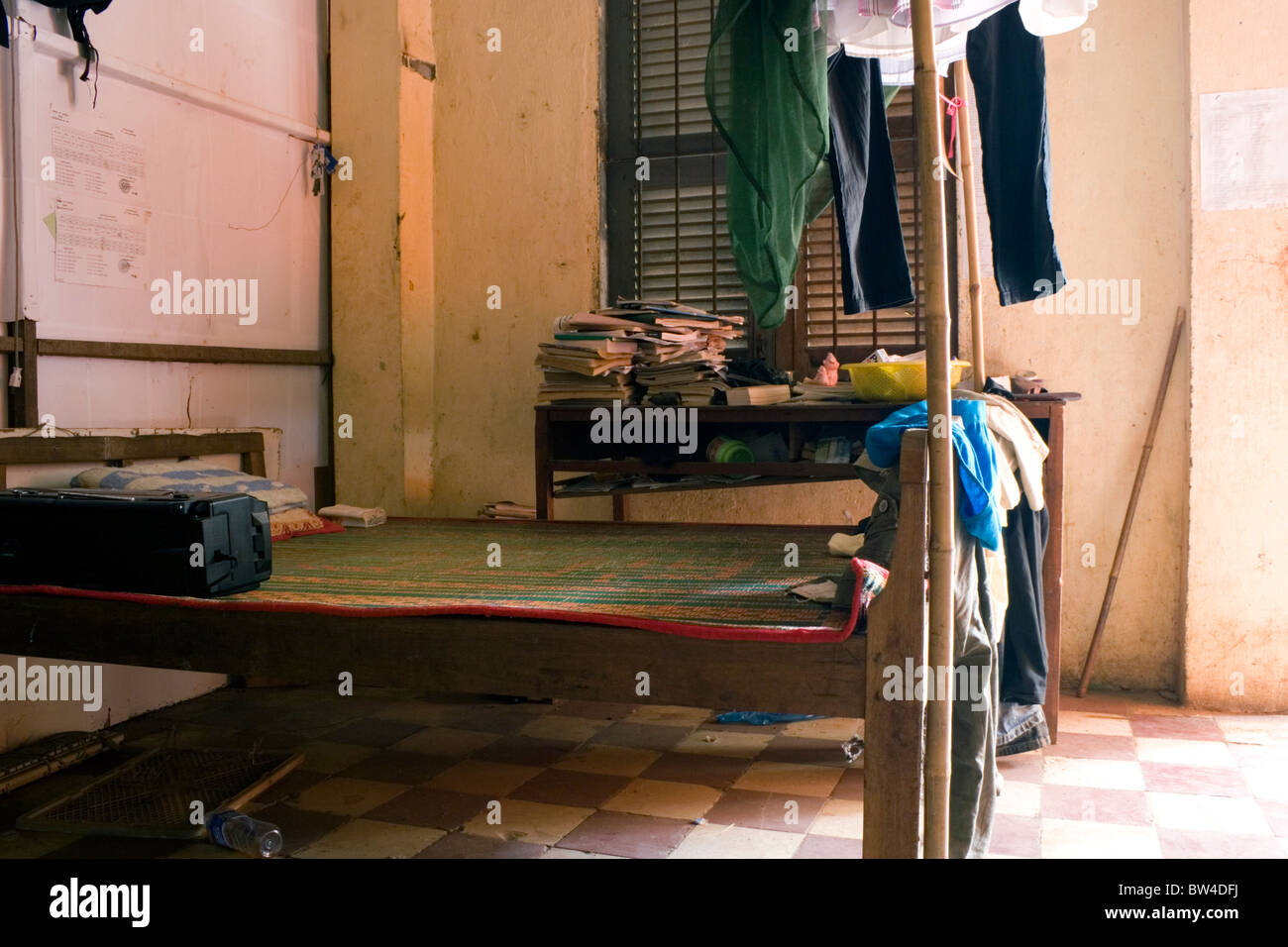 A room where Buddhist monks and laymen live at Buddhist temple Wat ...