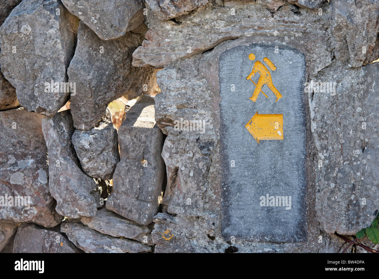 Yellow Man Walking Sign High Resolution Stock Photography and Images ...