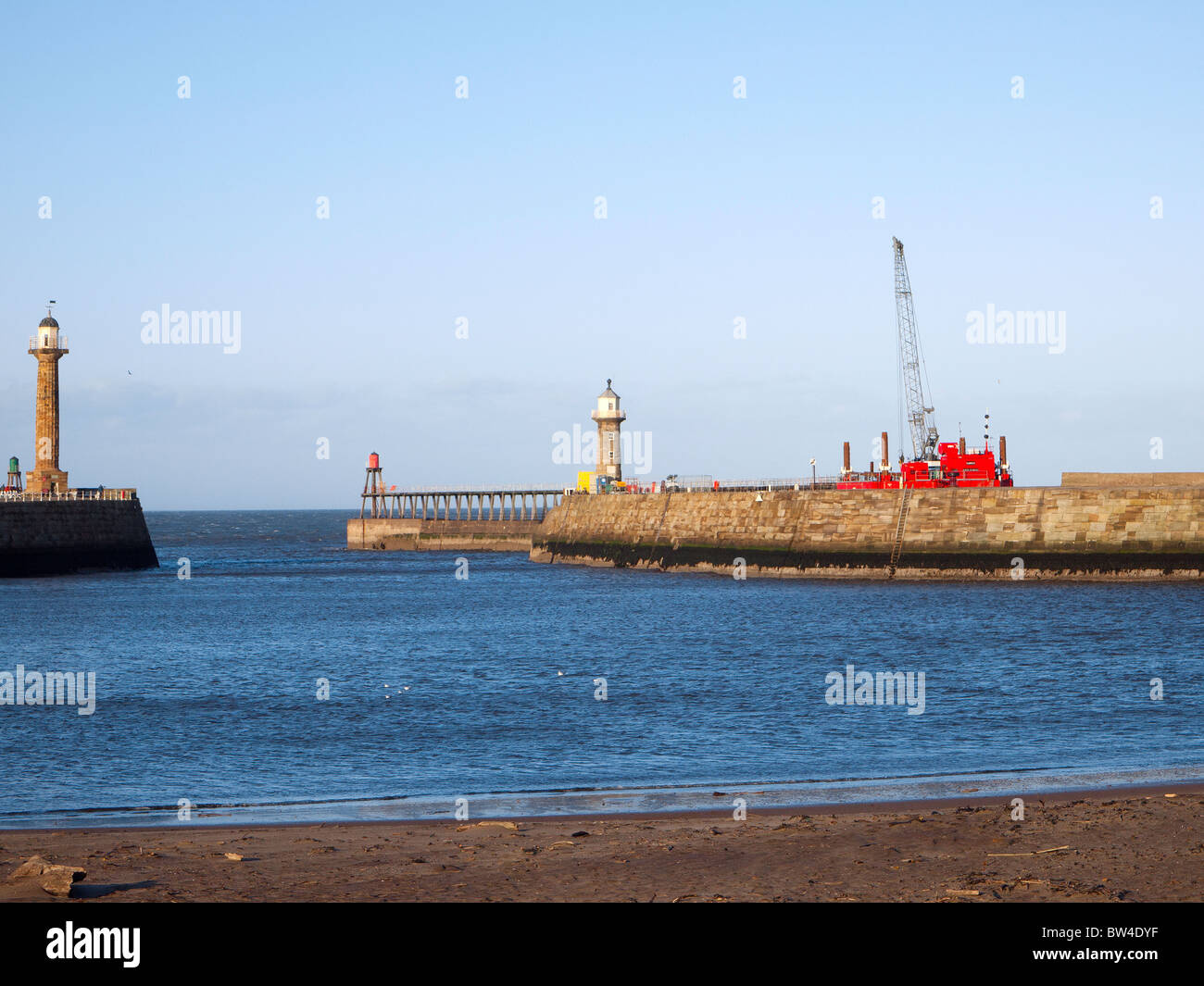 A civil engineering jack-up rig Haven Seajack carrying out repairs to ...