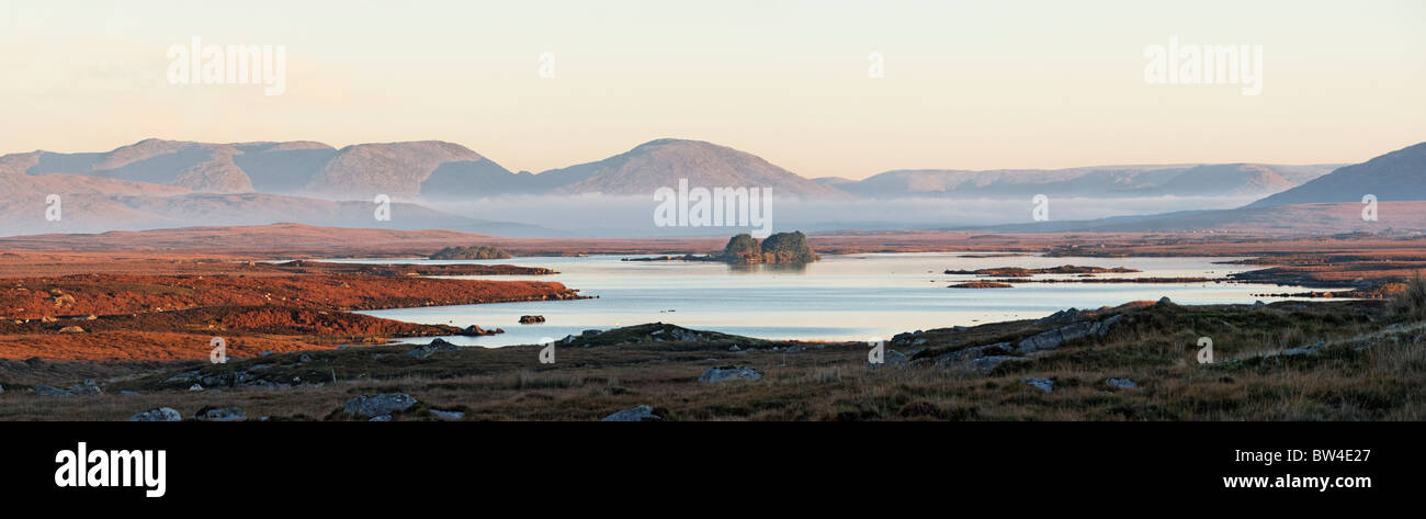 Glenicmurrin Lough, Connemara, County Galway, Connaught, Ireland Stock ...