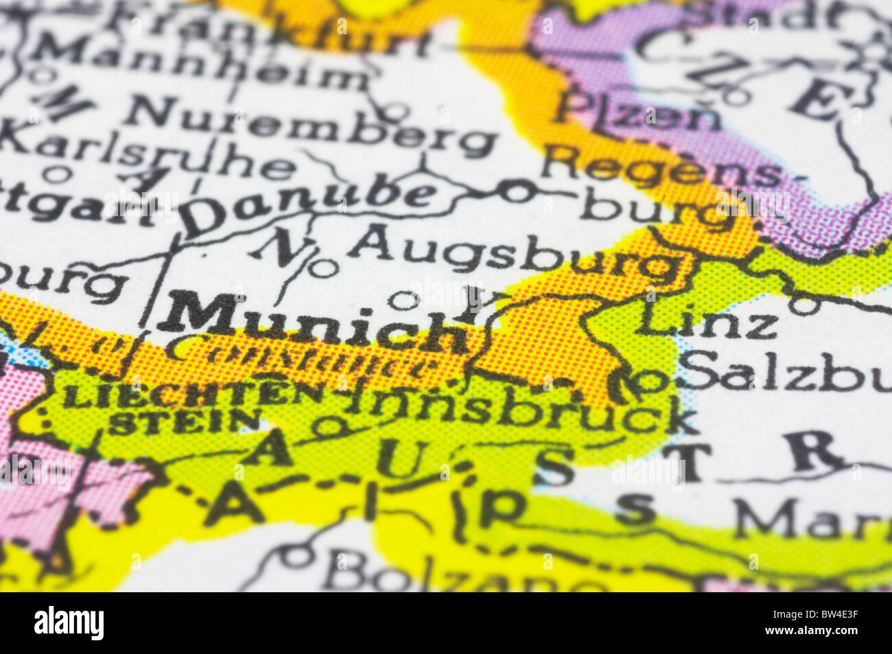 Munich city map hi-res stock photography and images - Alamy