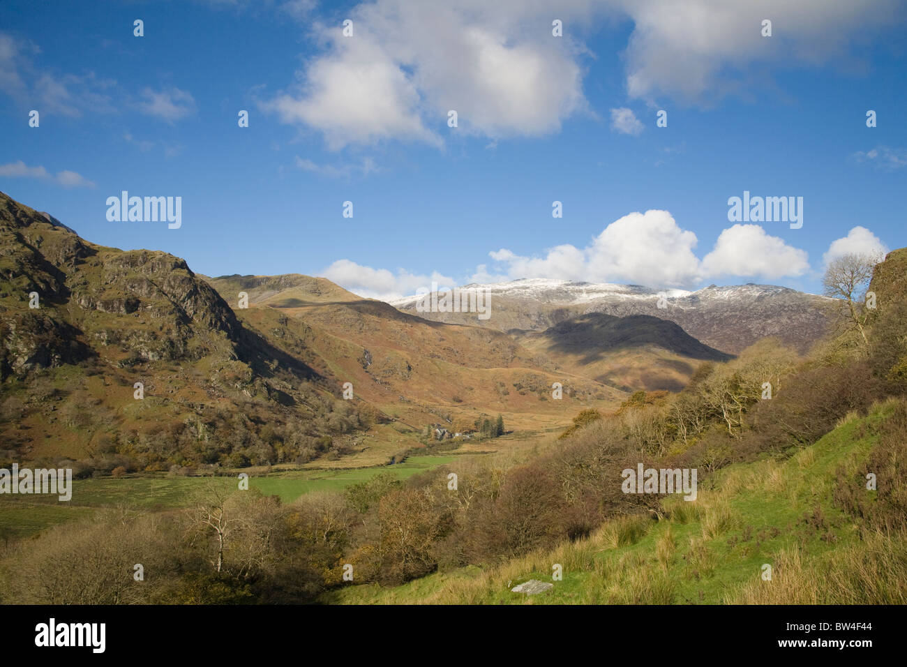 Gwynedd North Wales UK November Spectacular View to the Glyder Mountain ...