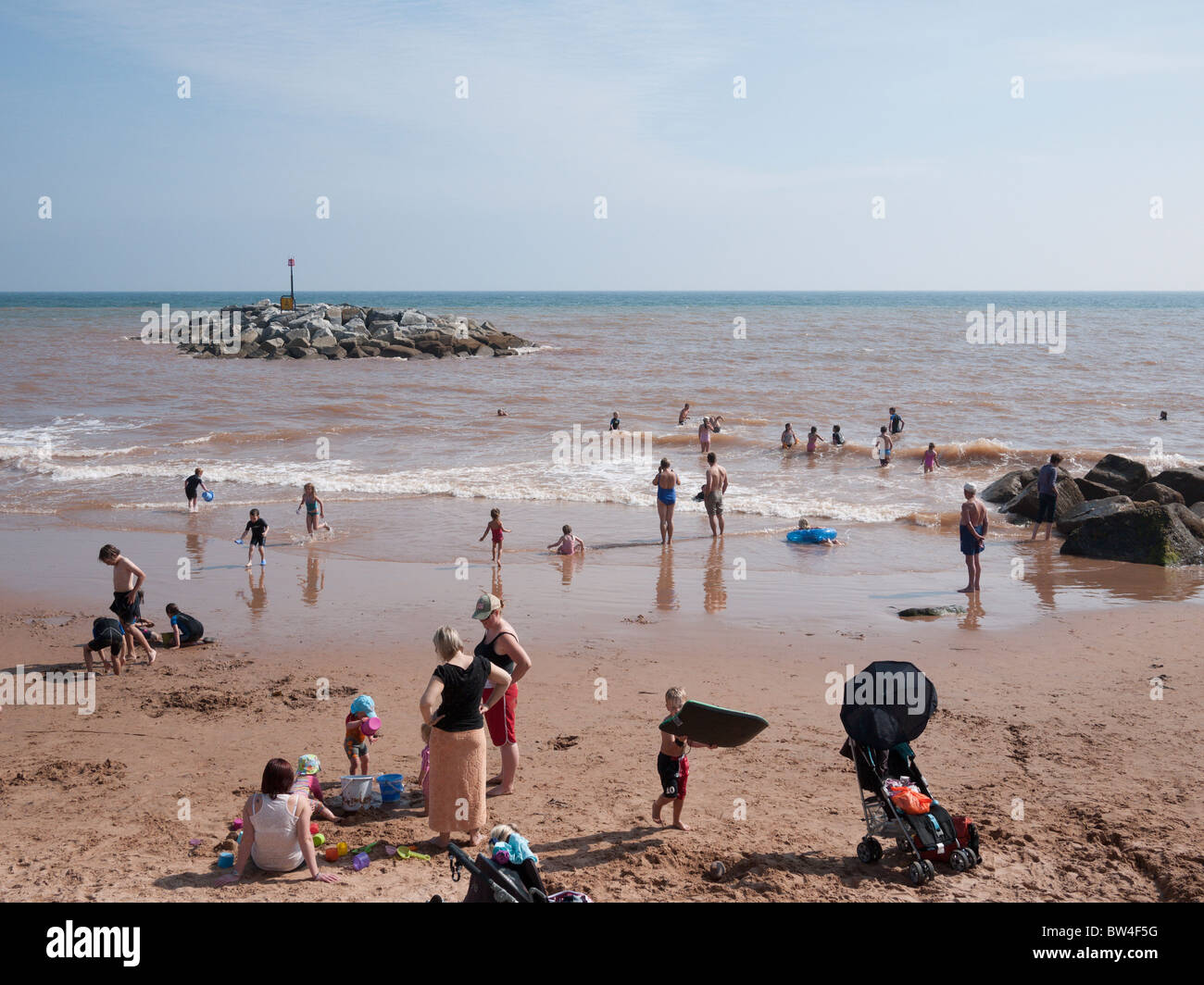 Typical summer beach scene hi-res stock photography and images - Alamy