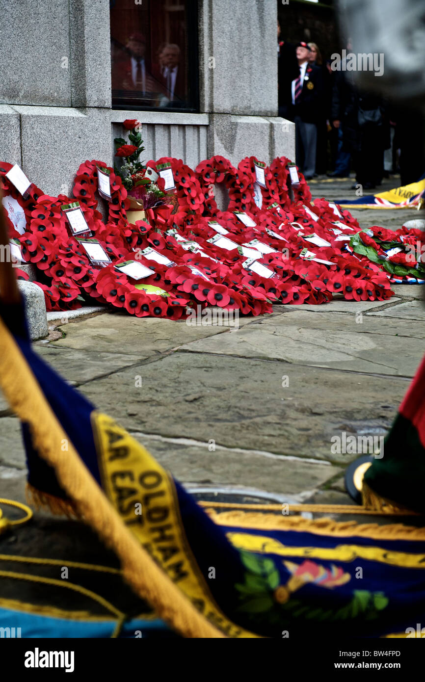 Remembrance Sunday memorial, Oldham Stock Photo - Alamy