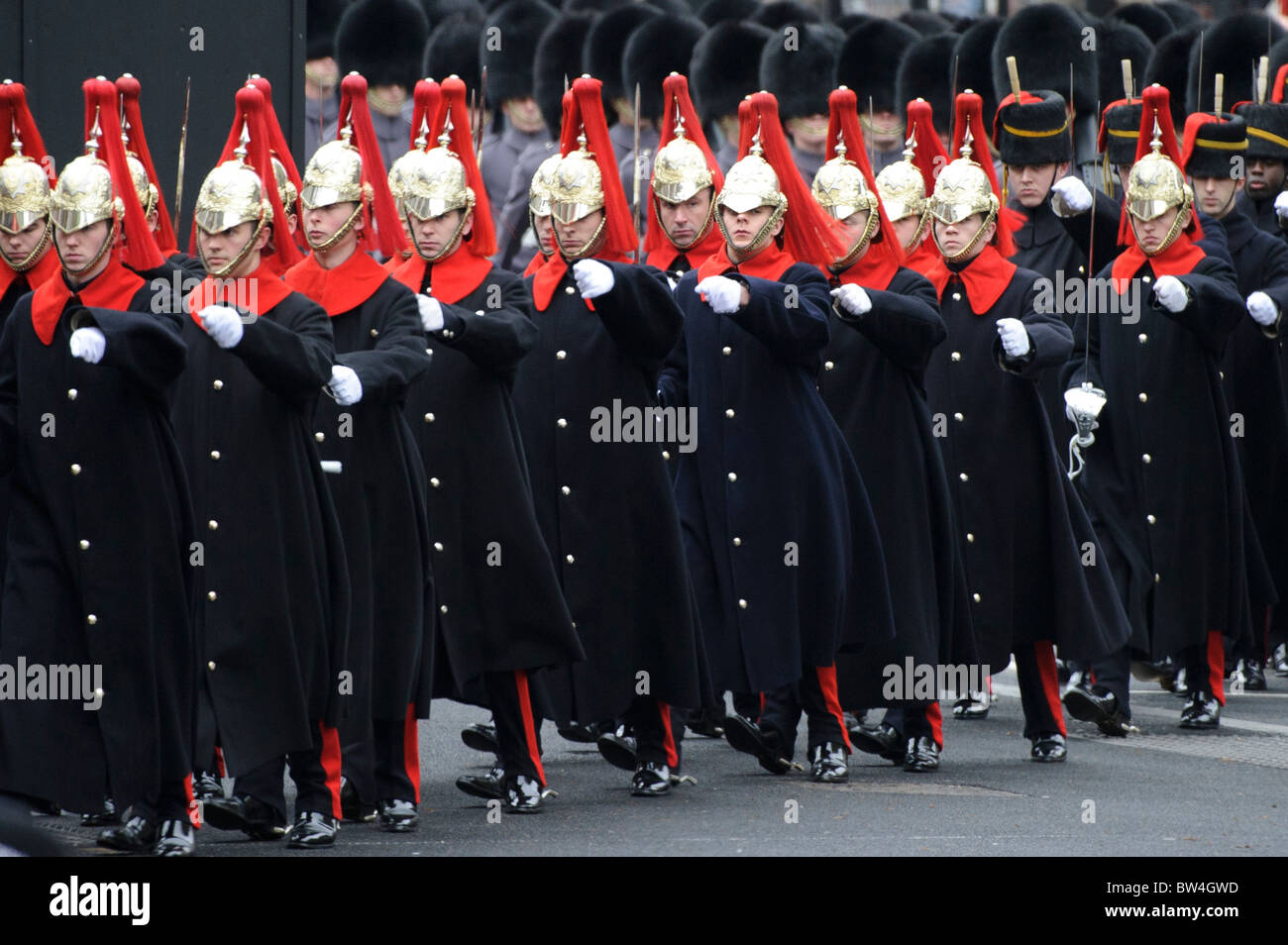 Atmosphere at the Remembrance Sunday Memorial Service at the Cenotaph ...