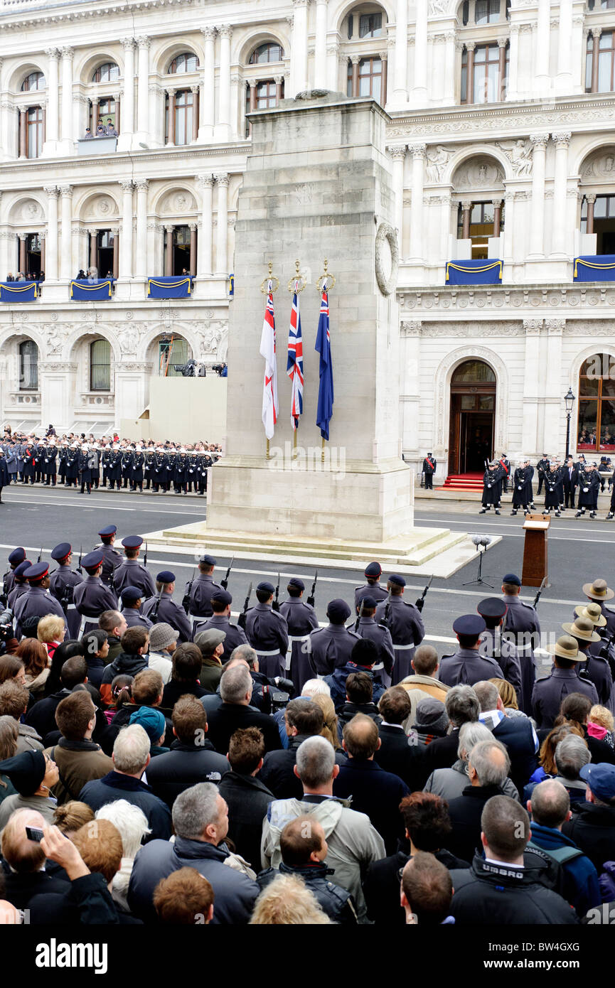Crowds gather at the Cenotaph for the Remembrance Sunday Memorial ...