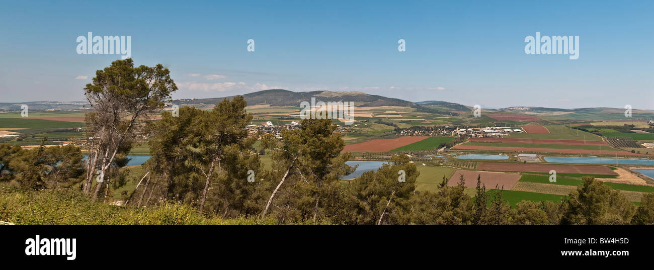 Israel, Jezreel Valley panorama from mount Gilboa Stock Photo - Alamy