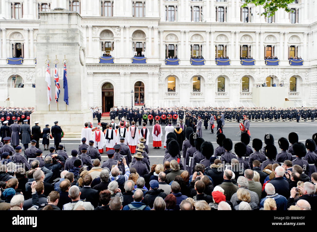Crowds gather at the Cenotaph for the Remembrance Sunday Memorial ...