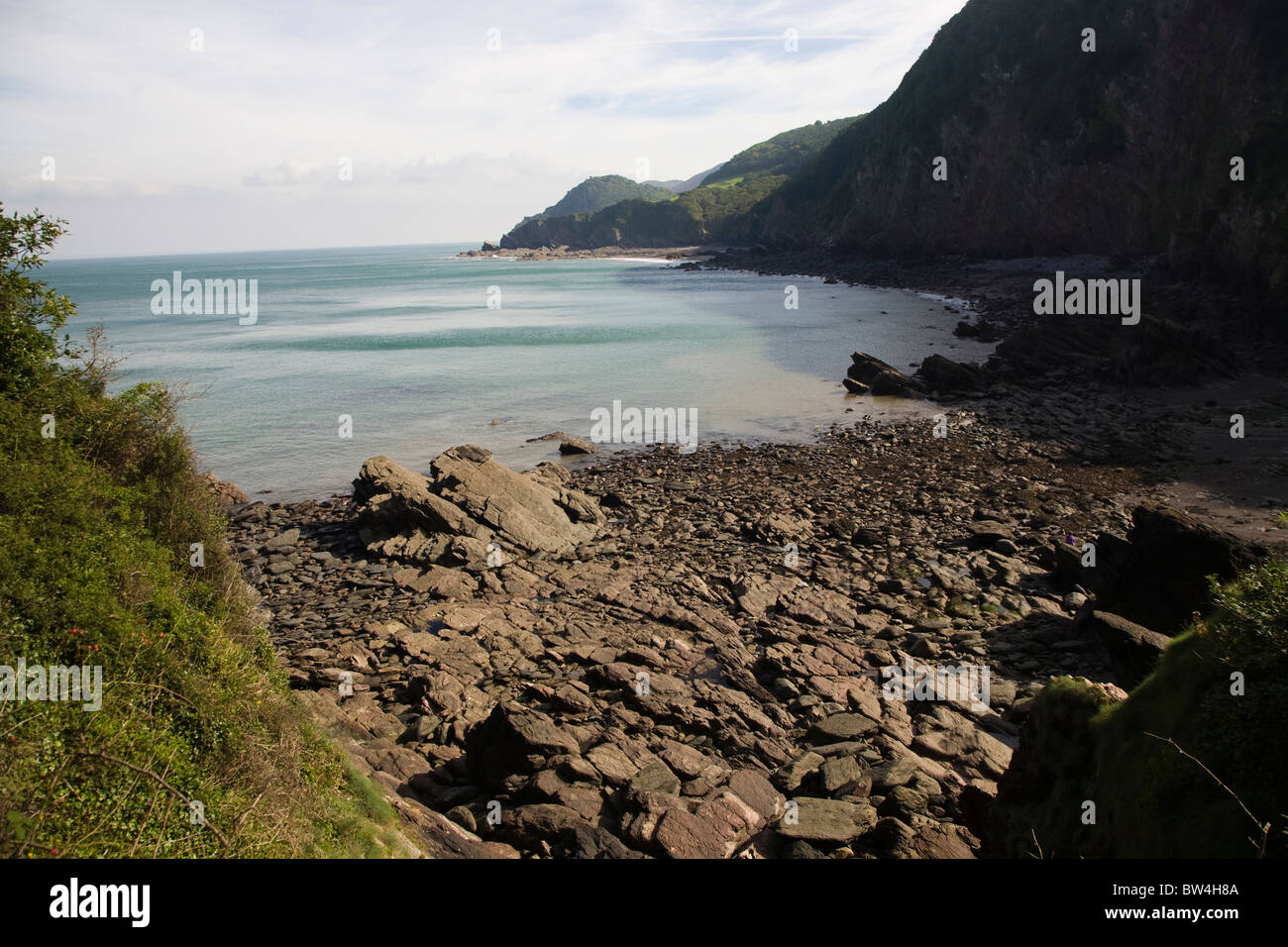 Woody bay beach hi-res stock photography and images - Alamy