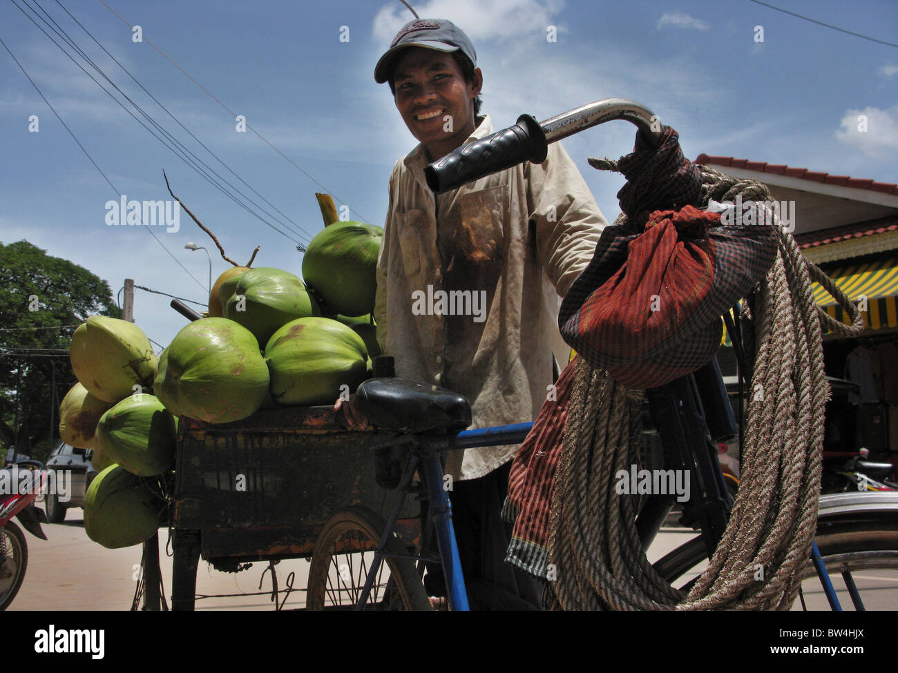 Khmer coconut vendor hi-res stock photography and images - Alamy
