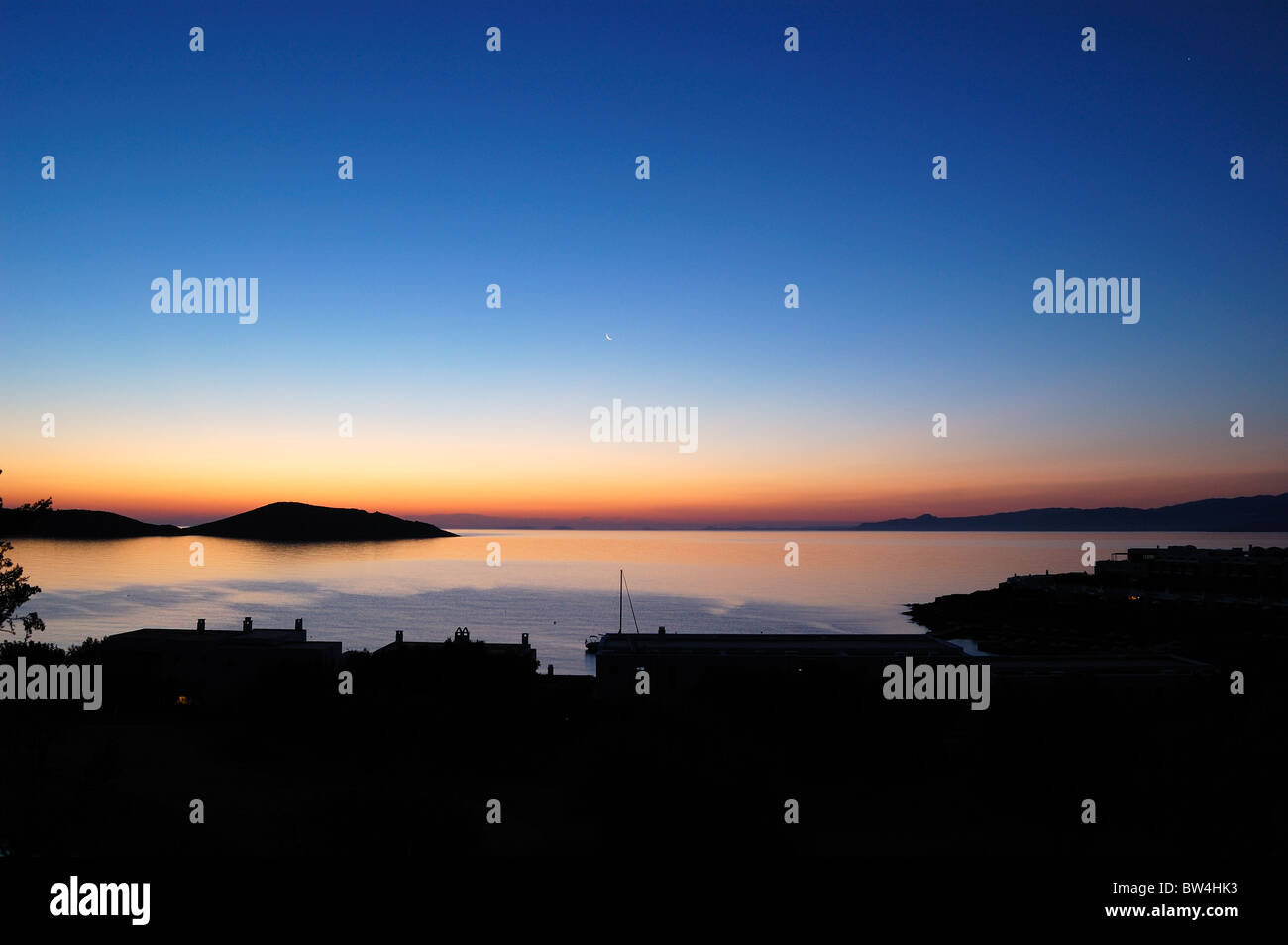 Sunrise at luxury resort, Crete, Greece Stock Photo - Alamy