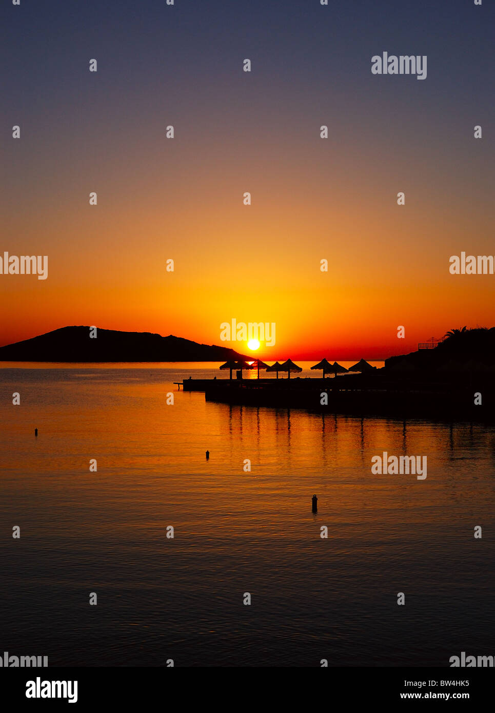 Crete red sun hi-res stock photography and images - Alamy