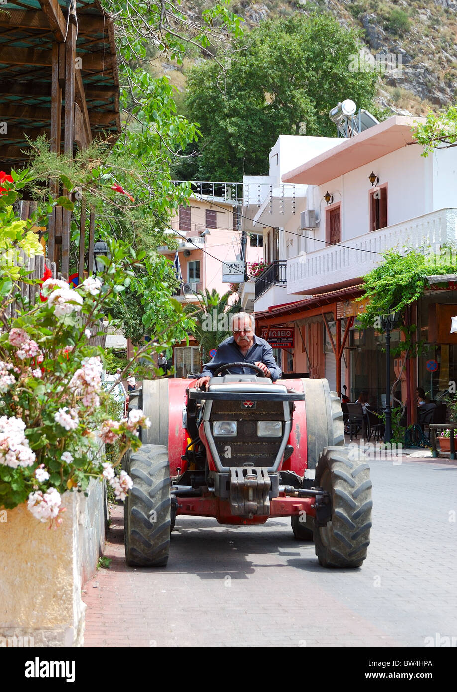 Tractor village hi-res stock photography and images - Alamy