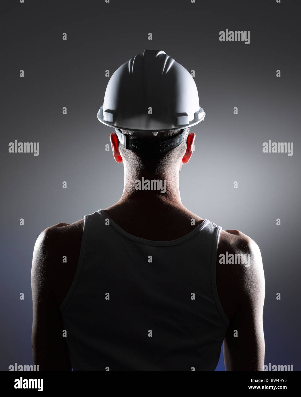 Man in hard hat Stock Photo - Alamy