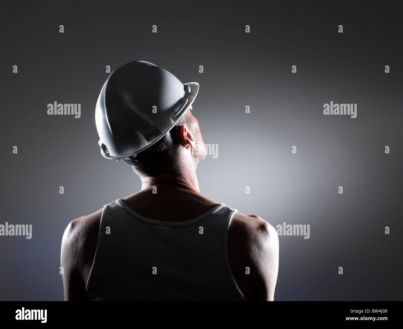 Man in hard hat Stock Photo - Alamy