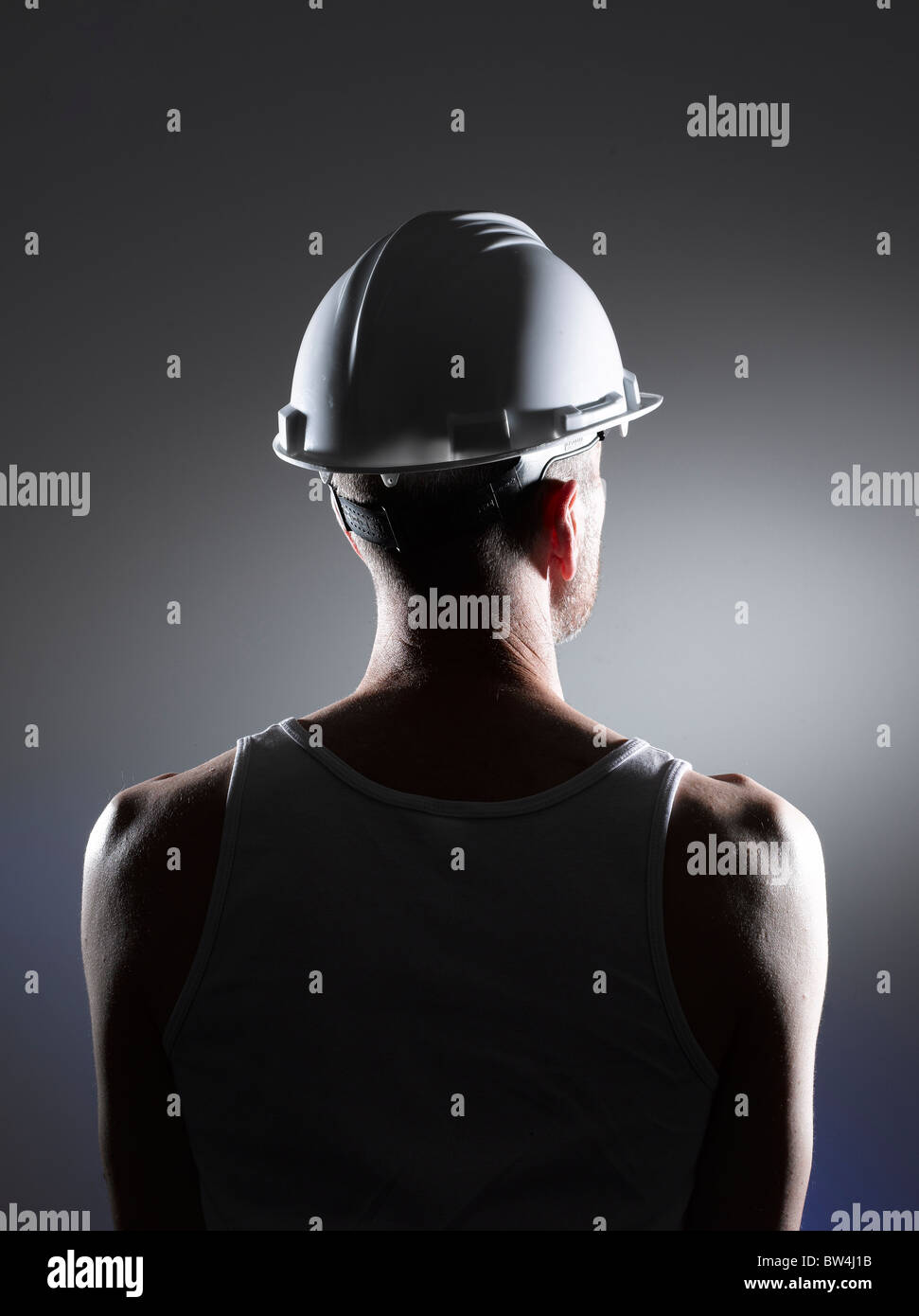 Man in hard hat Stock Photo - Alamy