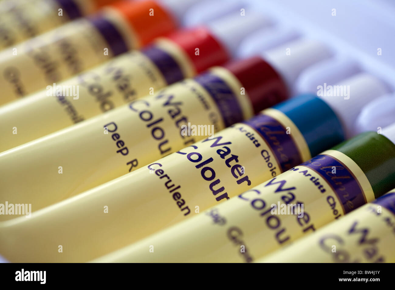 Tubes of water colour paints Stock Photo - Alamy