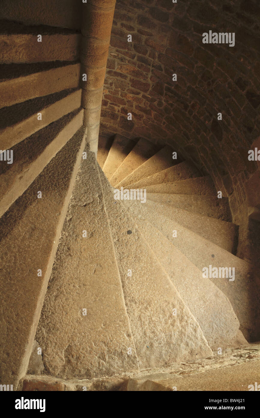 Spiral stone stair hi-res stock photography and images - Alamy