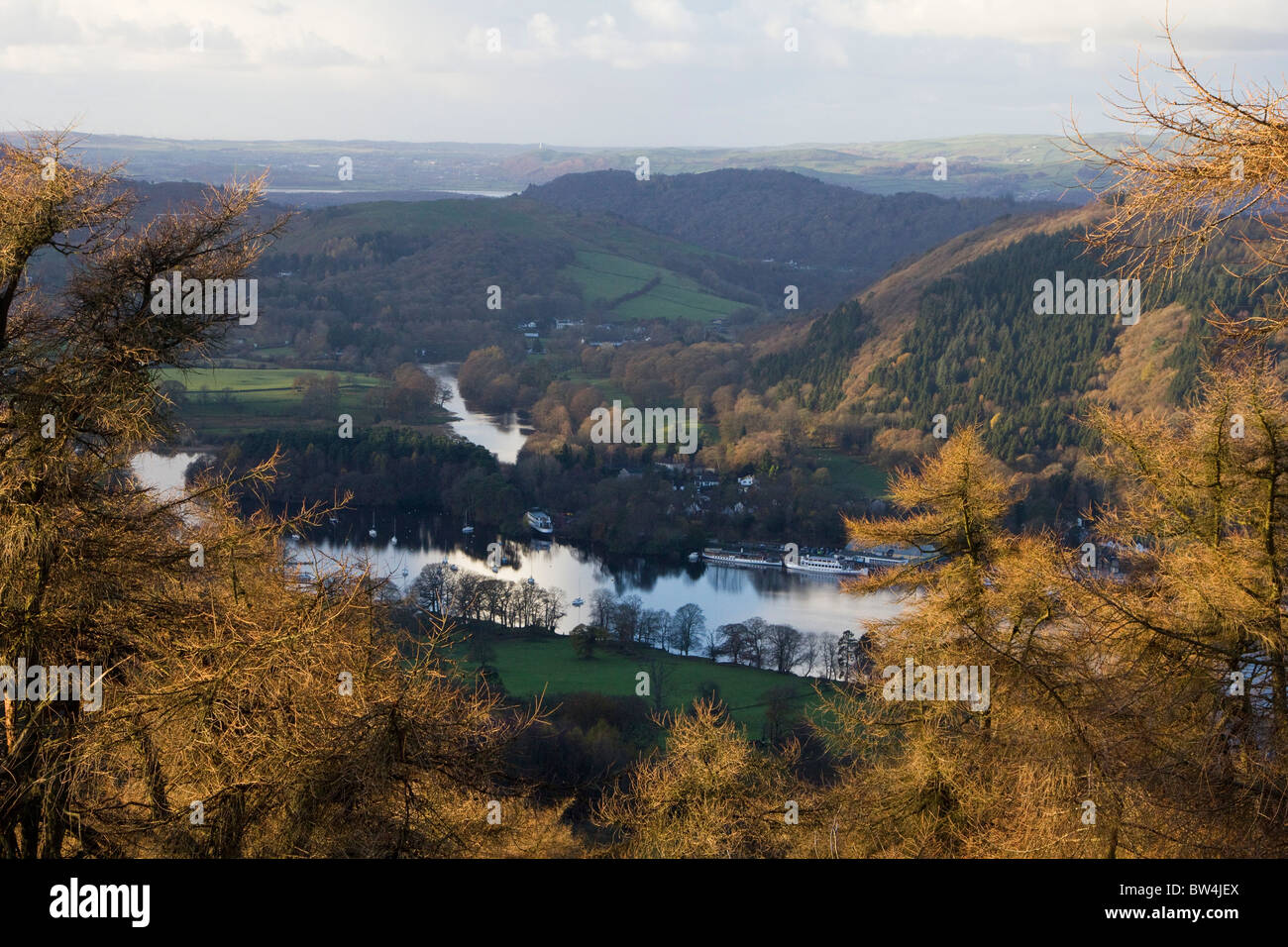 gummers how viewpoint lake windermere lake district england uk Stock ...