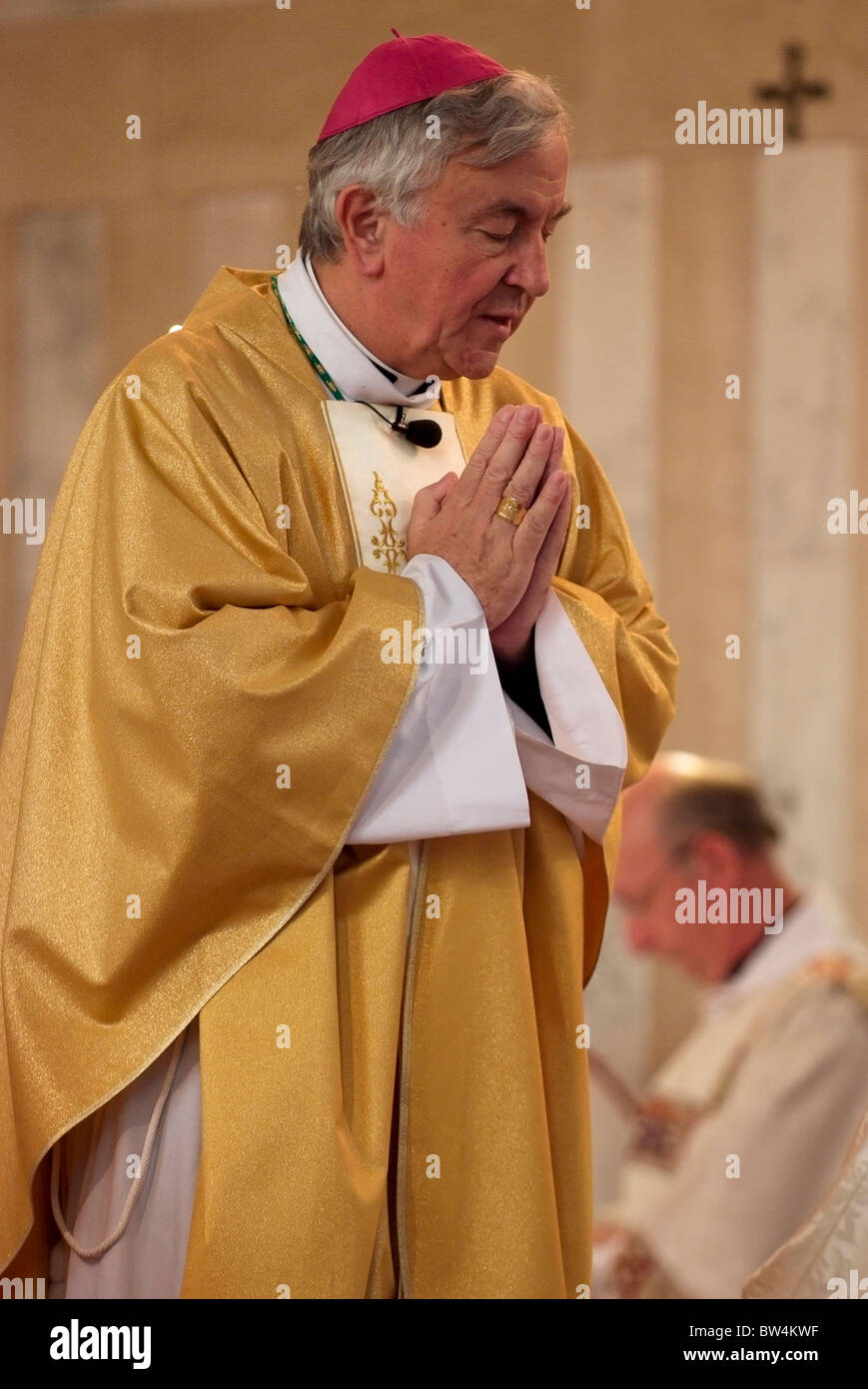 Archbishop Vincent Nichols at St Mary Magdalen Catholic Church Stock ...