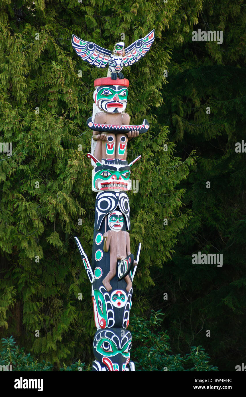 First Nations totem pole Ga’akstalas of the Kwakwaka’wakw Culture ...