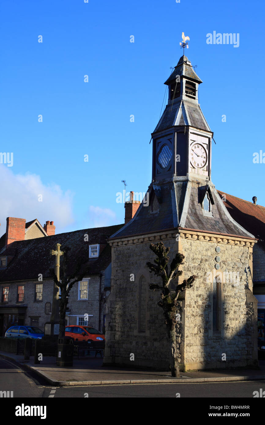 Clock tower, Mere Town Wiltshire England Stock Photo - Alamy