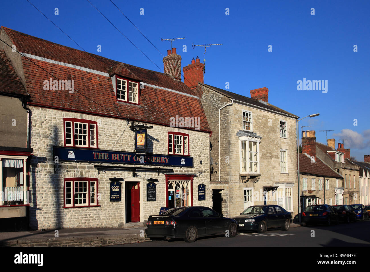 The Butt of sherry pub, Mere Town Wiltshire England Stock Photo - Alamy