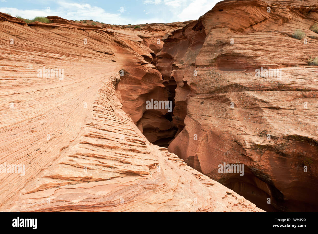 Lower Antelope Canyon view from the top, Page Arizona Stock Photo - Alamy