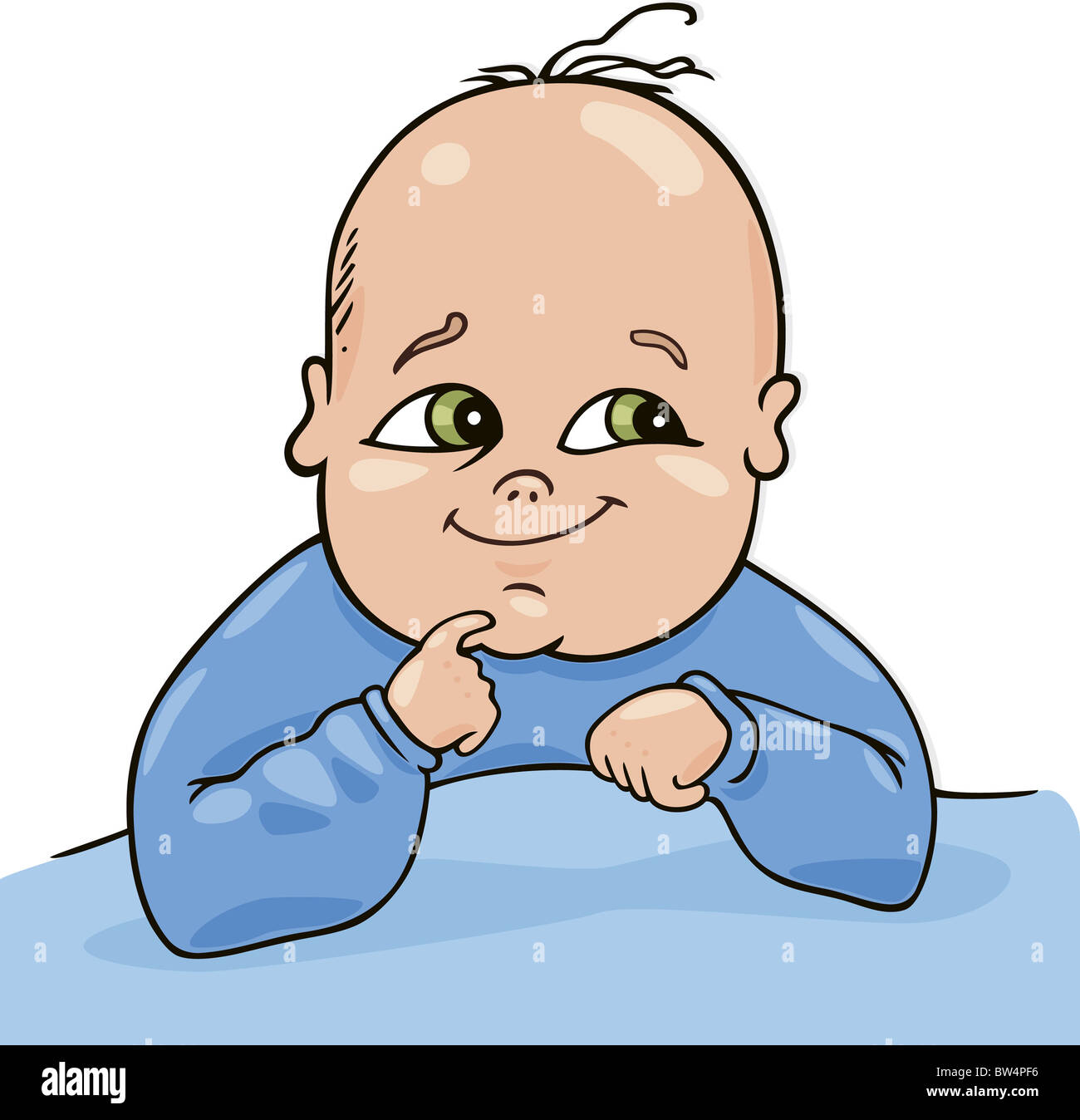 Cartoon illustration of cute baby Stock Photo - Alamy