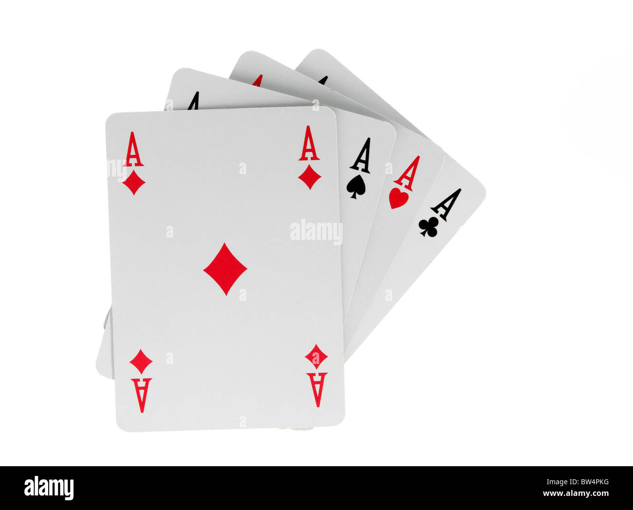 Four aces on isolated background Stock Photo - Alamy