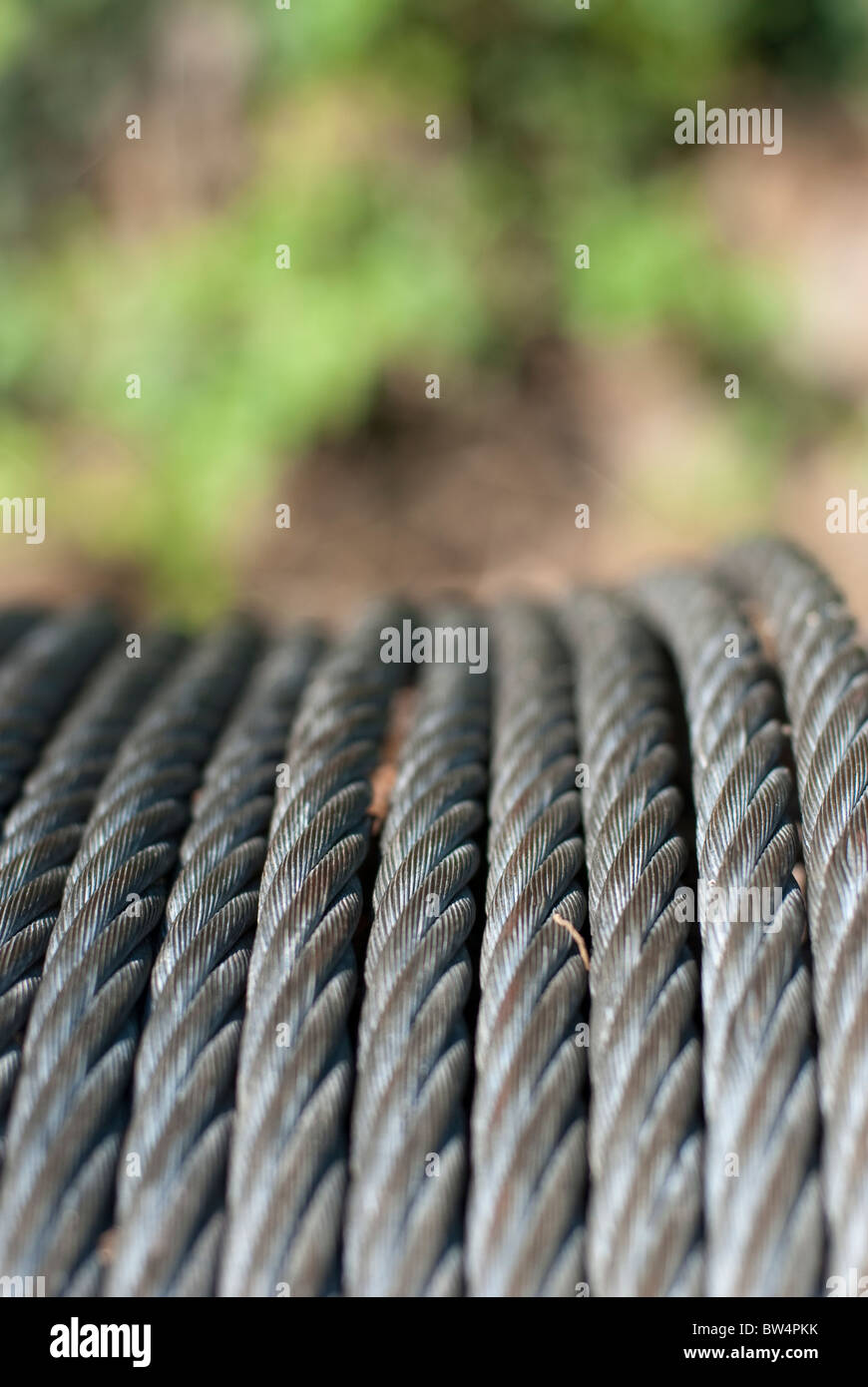 Steel rope as art 3 Stock Photo - Alamy