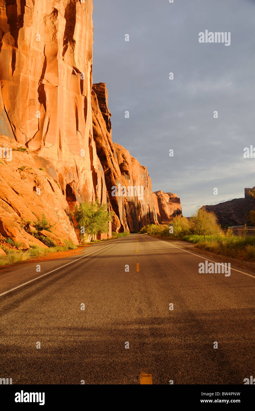 Wall Street Cliffs near Moab Stock Photo - Alamy