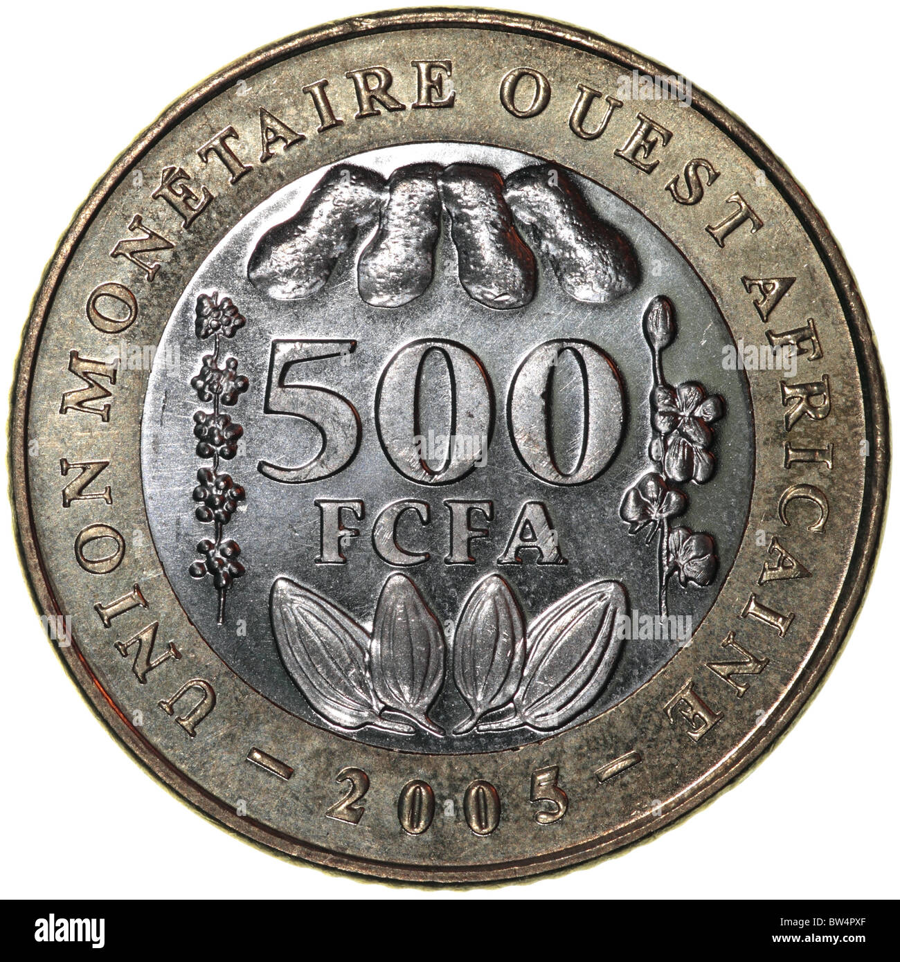 West African Franc Coin Stock Photo - Alamy