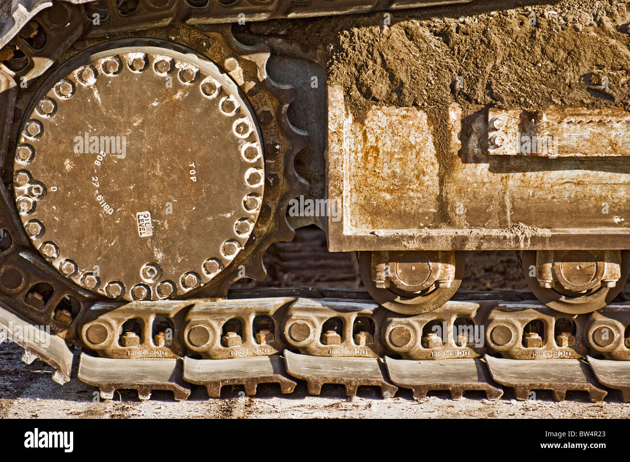 construction equipment metal tracks Stock Photo - Alamy