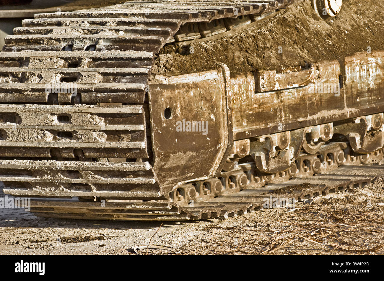construction equipment metal tracks Stock Photo - Alamy