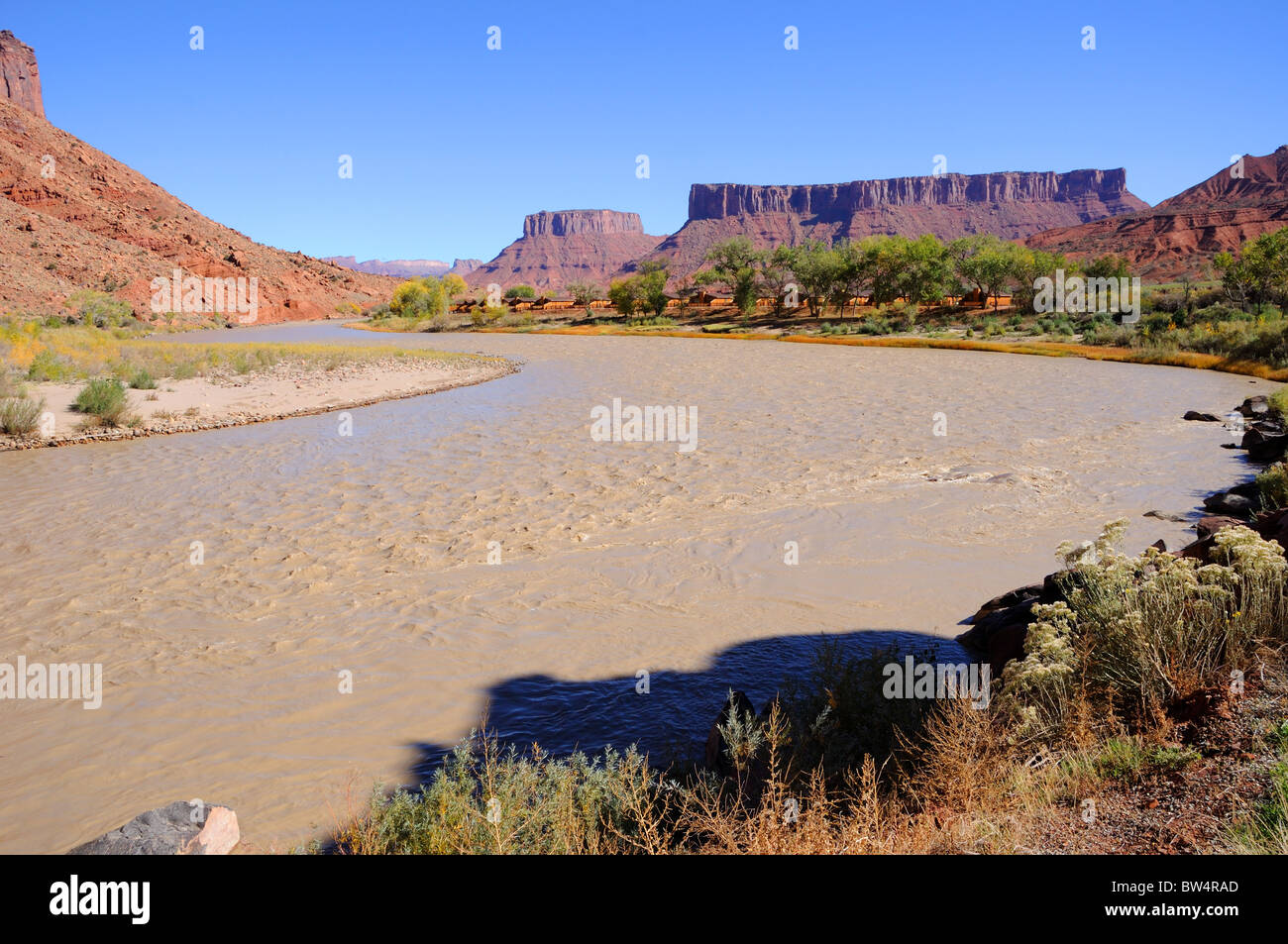 Meander in Colorado River near Desert Resort Stock Photo - Alamy