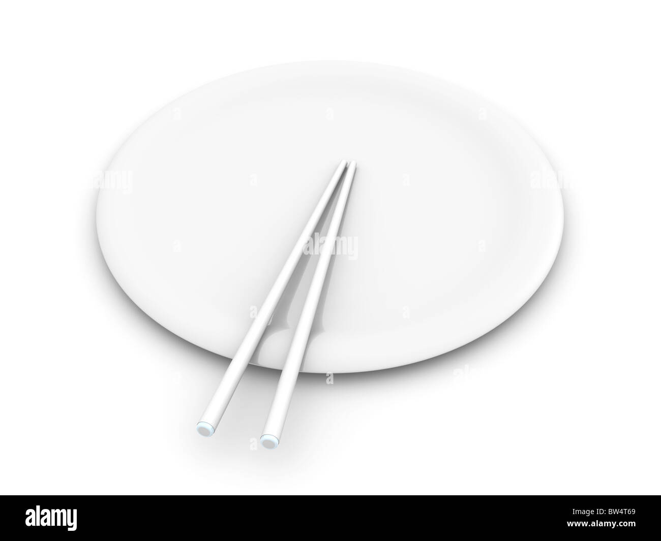 Plate with chopsticks Stock Photo - Alamy